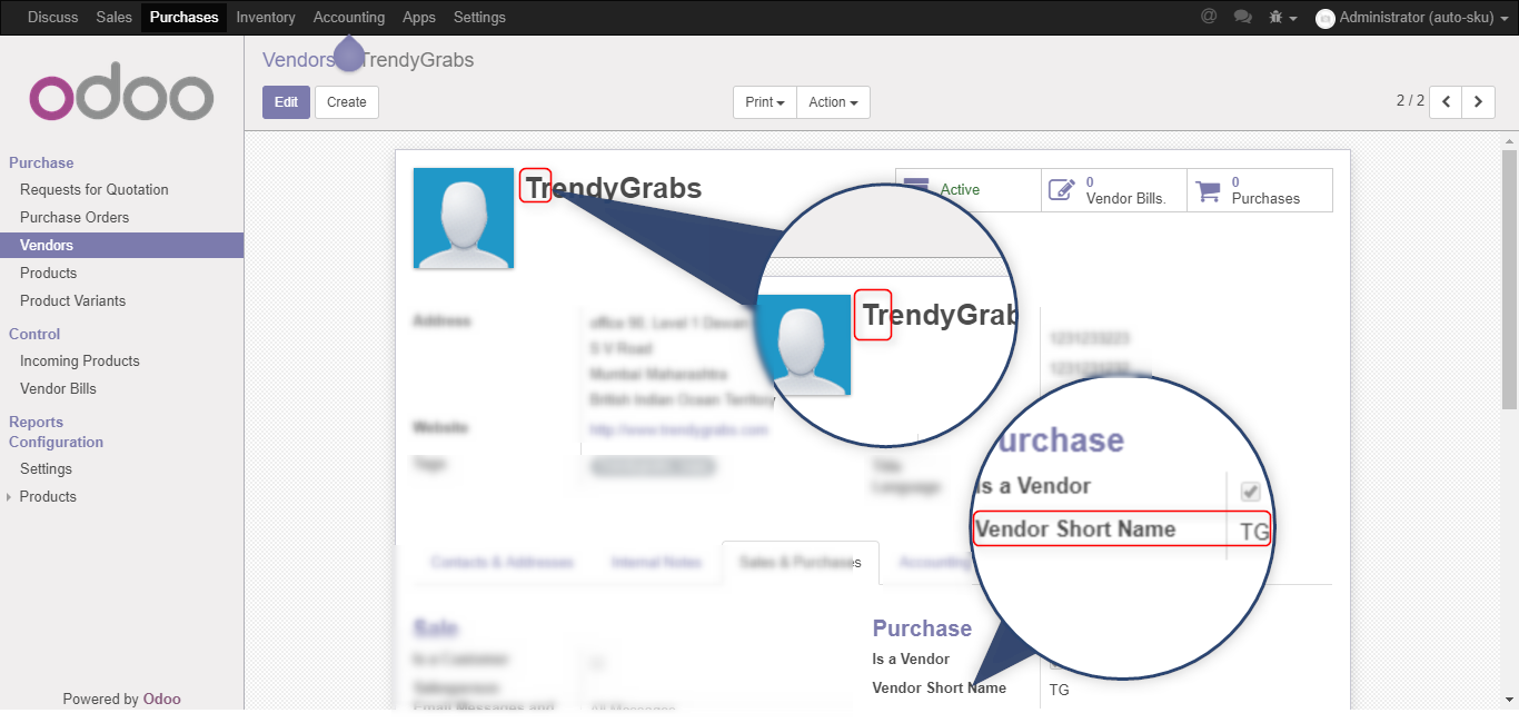 Odoo Auto generate Product Auto SKU - Globalteckz