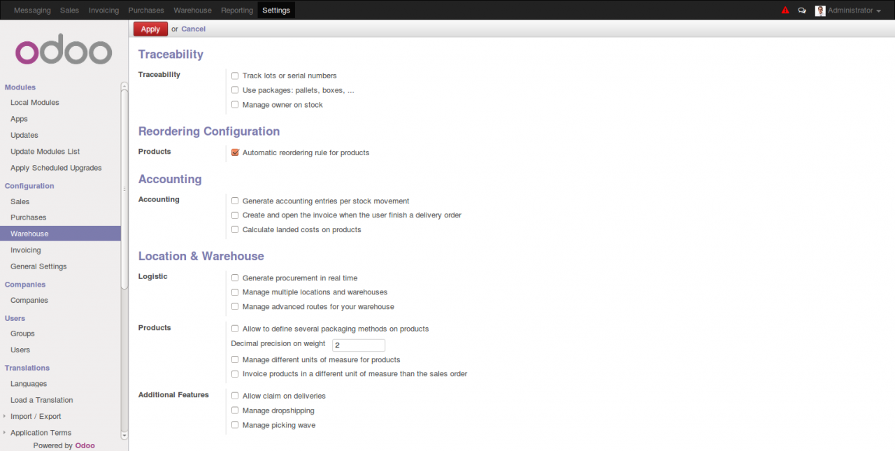 Configuration For Automatic Re-ordering - Globalteckz