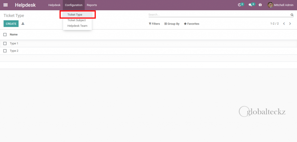 Odoo Helpdesk Support Ticket Management from Website - Globalteckz