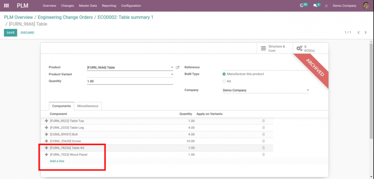 Odoo Product Life Cycle Management (PLM) Module | End of Life | Tutorial