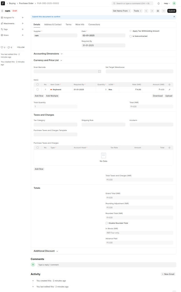 ERPNext Buying / Purchase Module | Features | Process | Tutorial ... ERPNext Buying / Purchase Module | Features | Process | Tutorial ...